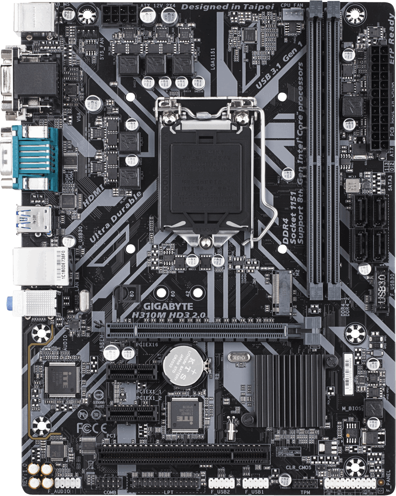 Gigabyte H310M HD3 2.0 - Motherboard Specifications On MotherboardDB
